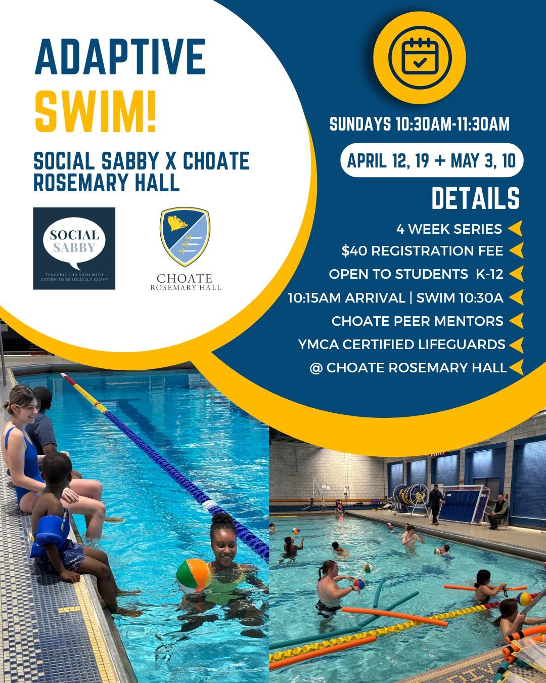 Spring Adaptive Swim @ Choate - Social Sabby